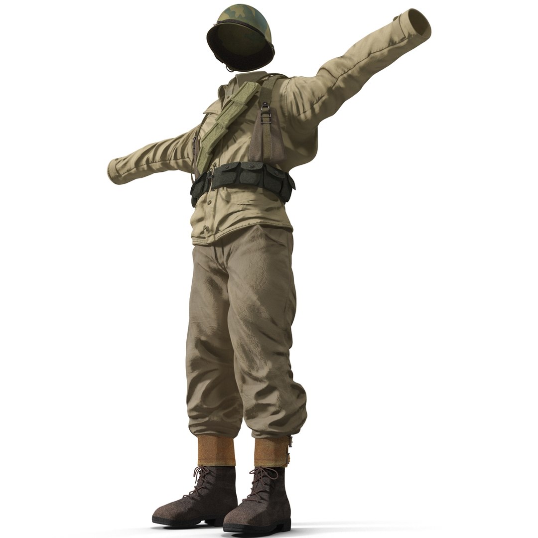 3d american wwii infantry soldier
