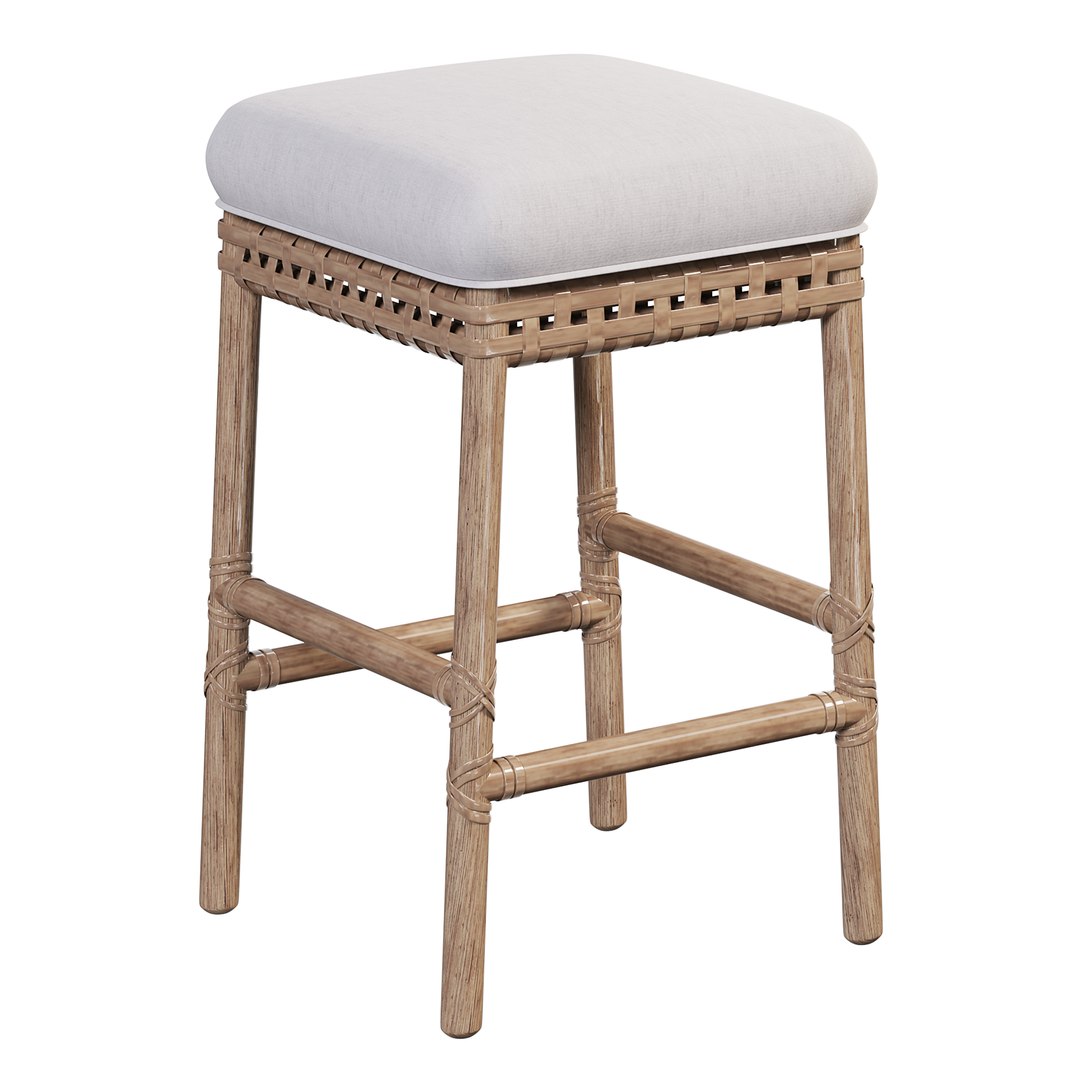 BACKLESS ARSTOOL By Baker 3D Model - TurboSquid 1936794