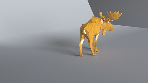 3D low-poly Moose model - TurboSquid 1820793