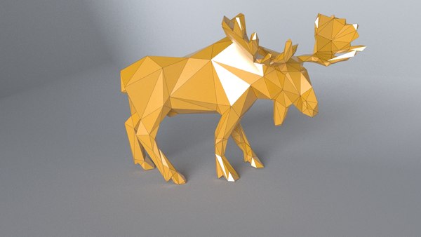 3D low-poly Moose model - TurboSquid 1820793