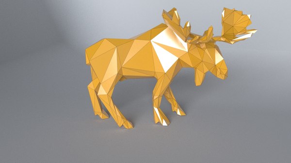 3D low-poly Moose model - TurboSquid 1820793