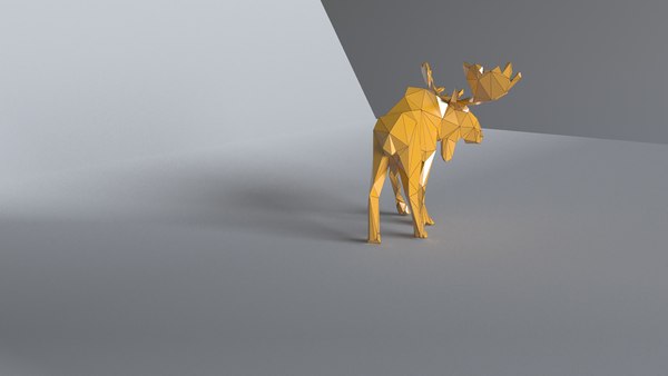 3D low-poly Moose model - TurboSquid 1820793