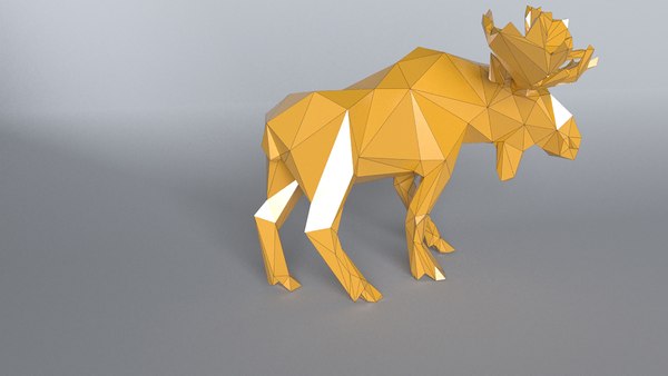 3D low-poly Moose model - TurboSquid 1820793