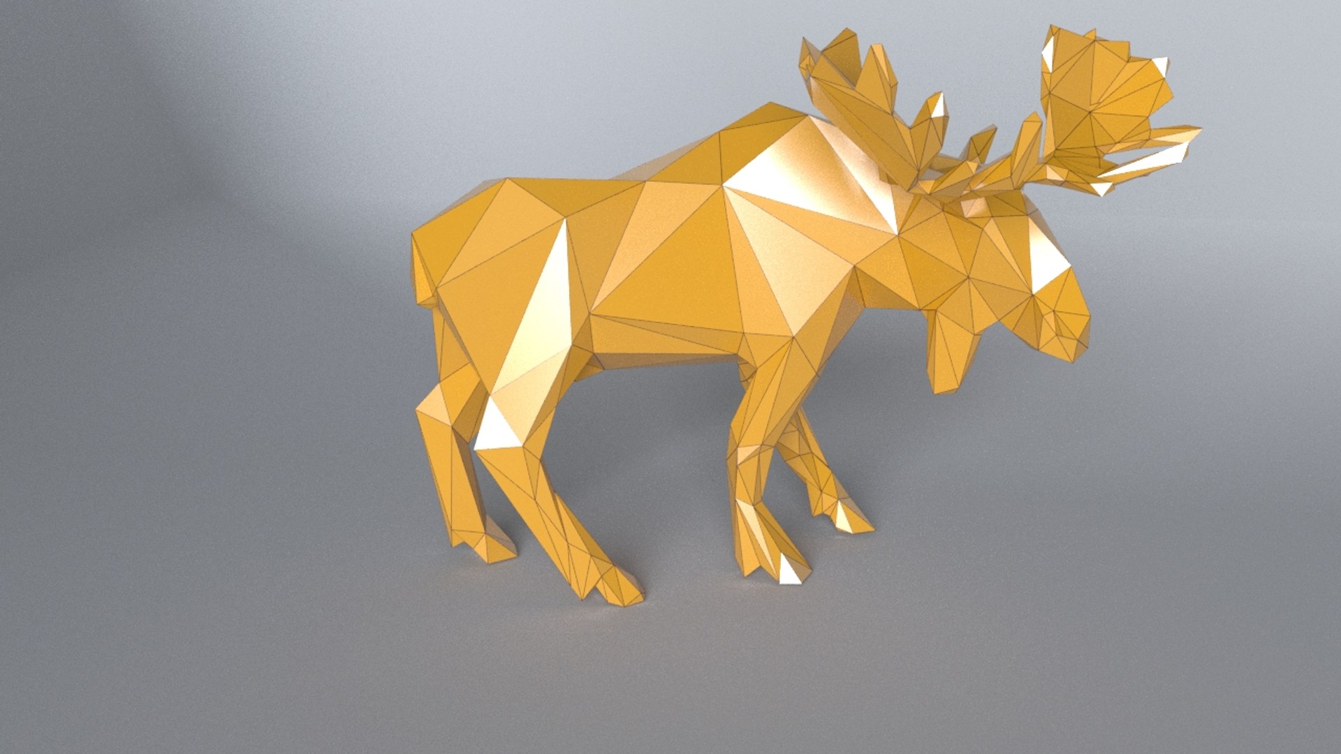 3D Low-poly Moose Model - TurboSquid 1820793