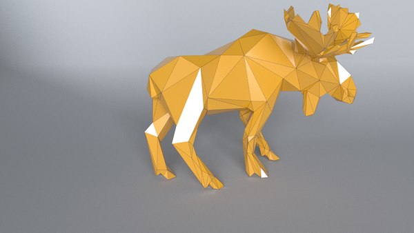 3D low-poly Moose model - TurboSquid 1820793