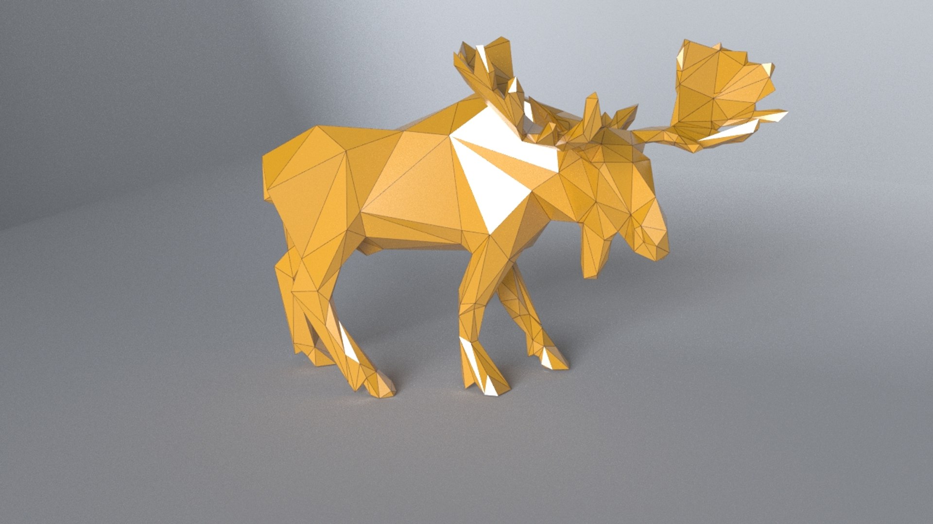 3D Low-poly Moose Model - TurboSquid 1820793