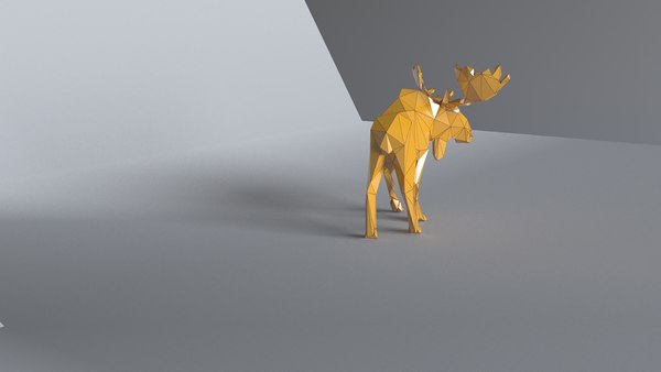 3D low-poly Moose model - TurboSquid 1820793