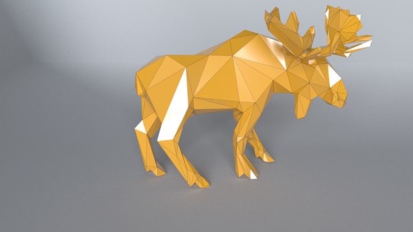 3D low-poly Moose model - TurboSquid 1820793