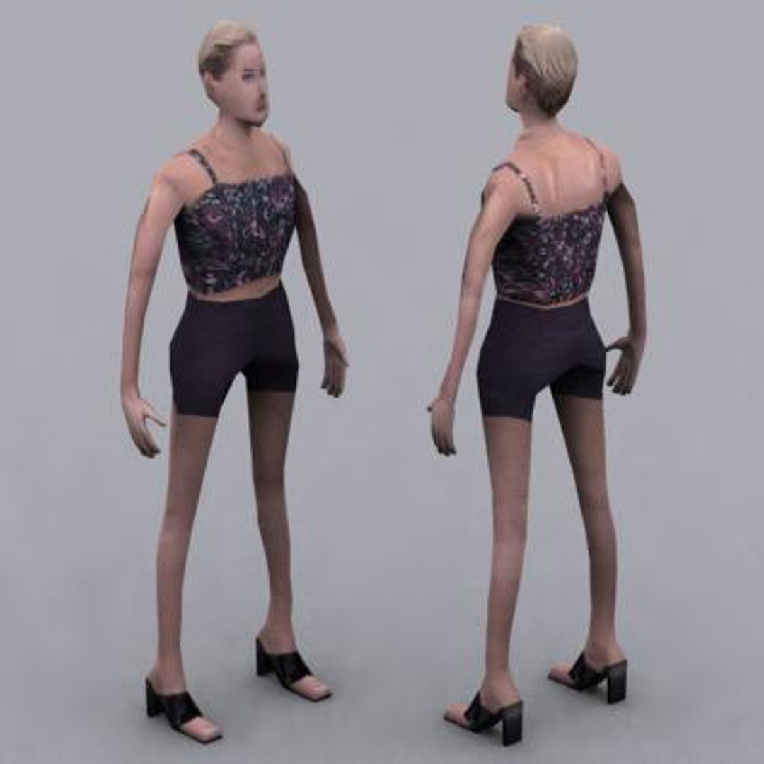 Human Character Shorts 3d Model