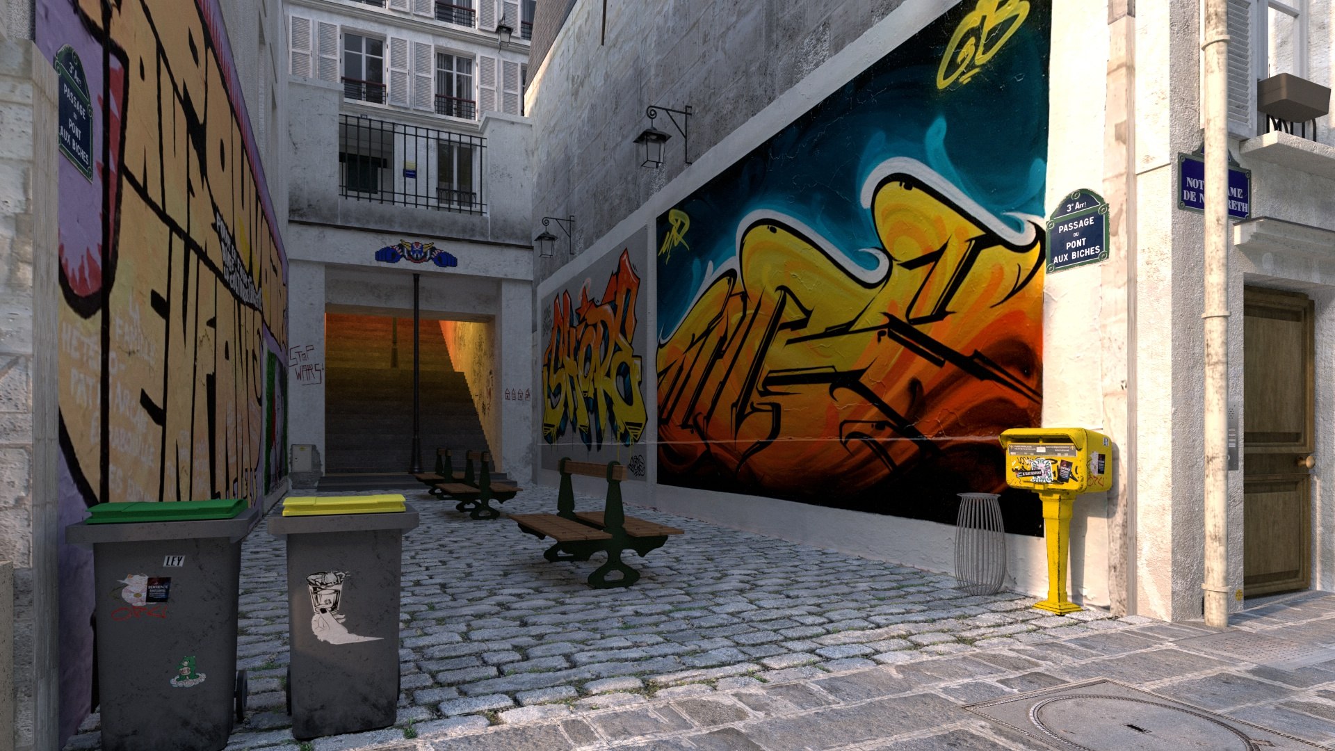 3D Paris Trendy Street And Place Bundle Entreprise License - TurboSquid ...