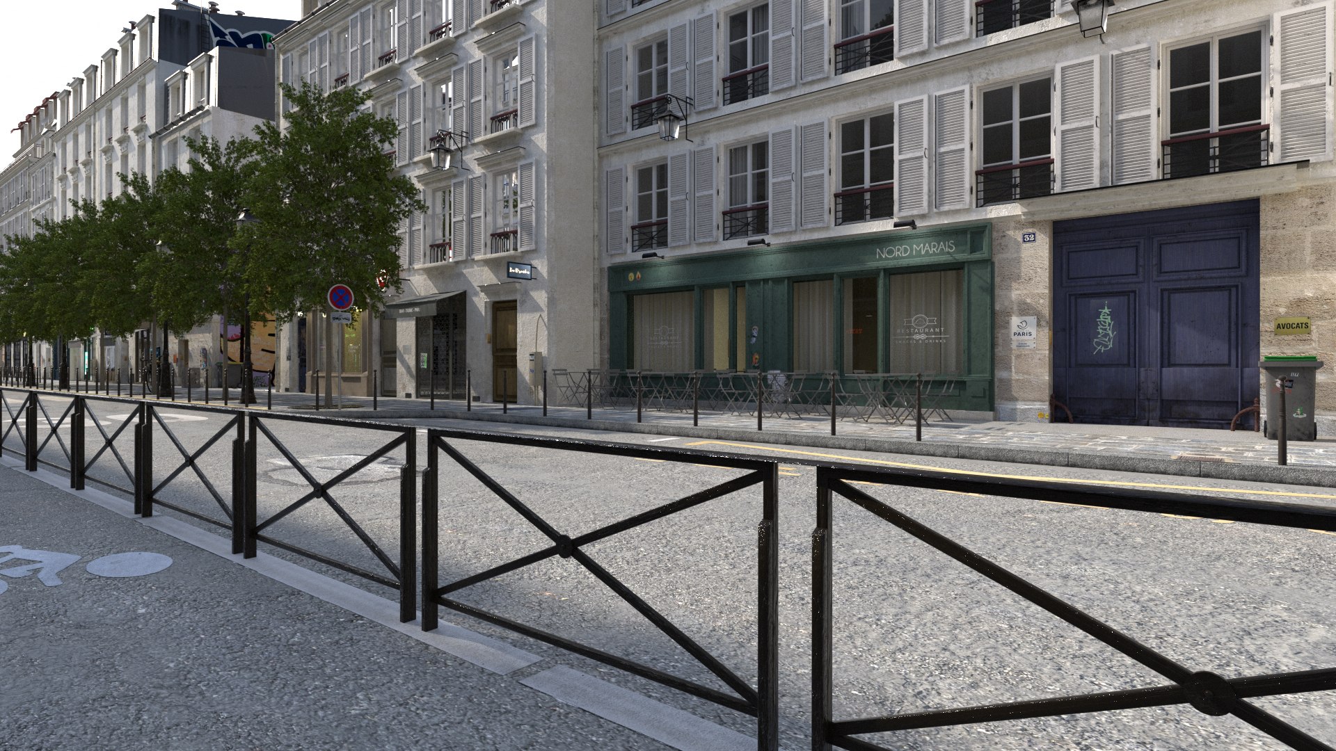3D Paris Trendy Street And Place Bundle Entreprise License - TurboSquid ...