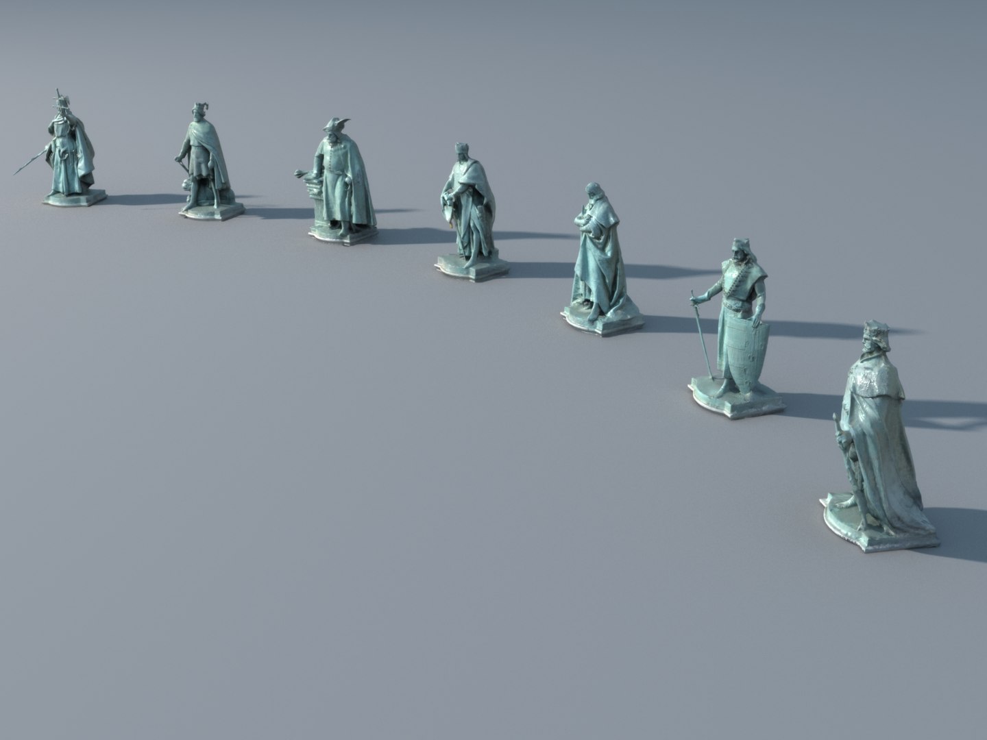 Ancient Sculpture Seven Kings 3D Model - TurboSquid 1419838