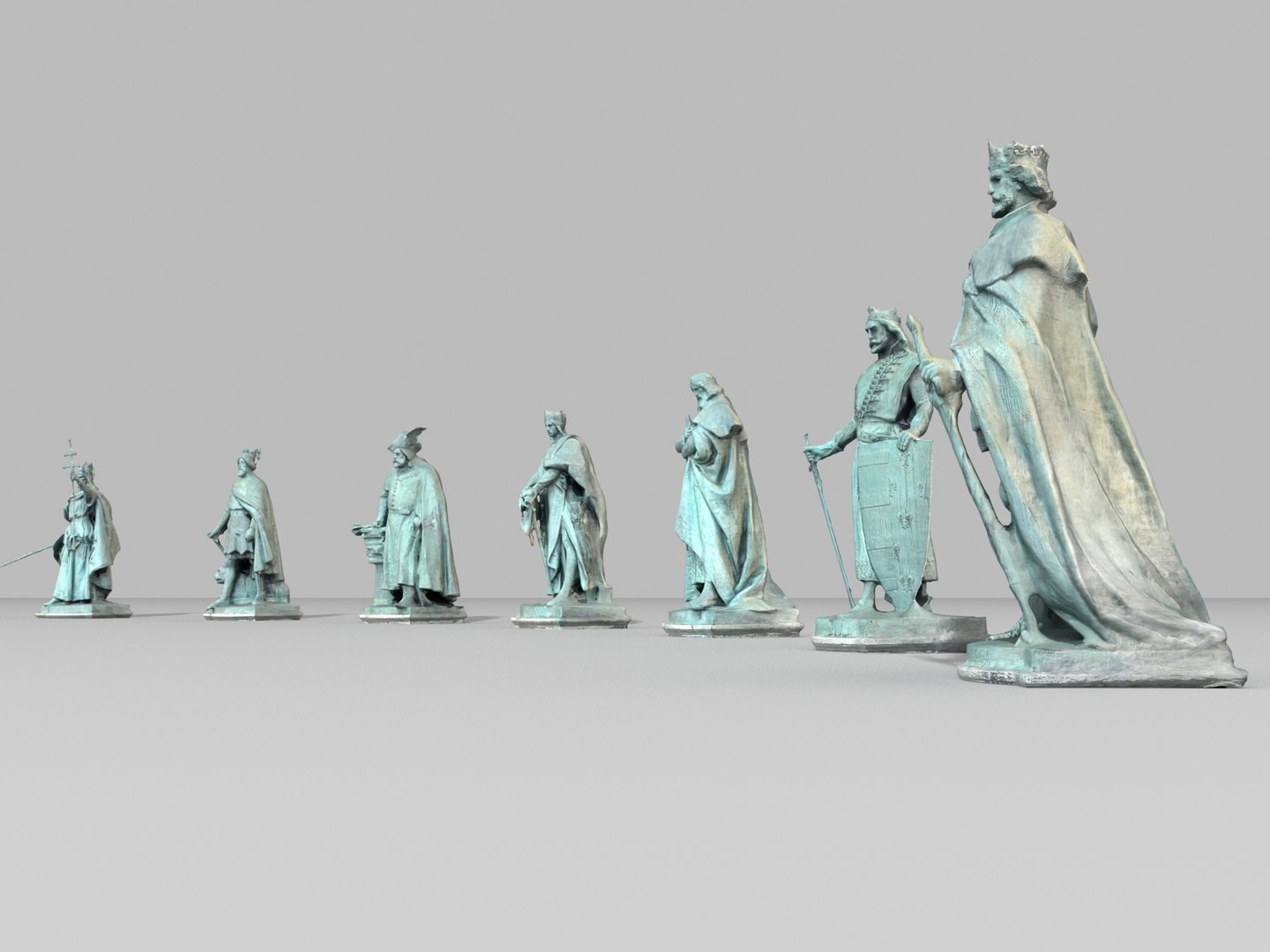 Ancient Sculpture Seven Kings 3D Model - TurboSquid 1419838