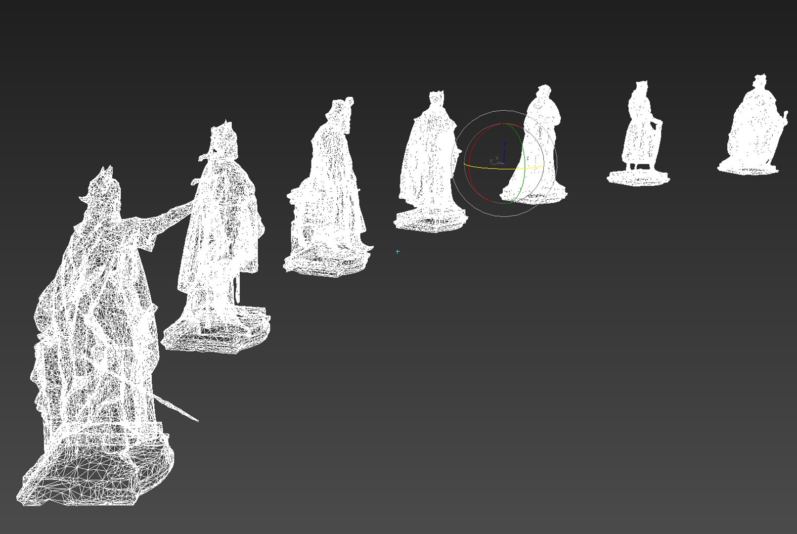 Ancient Sculpture Seven Kings 3D Model - TurboSquid 1419838