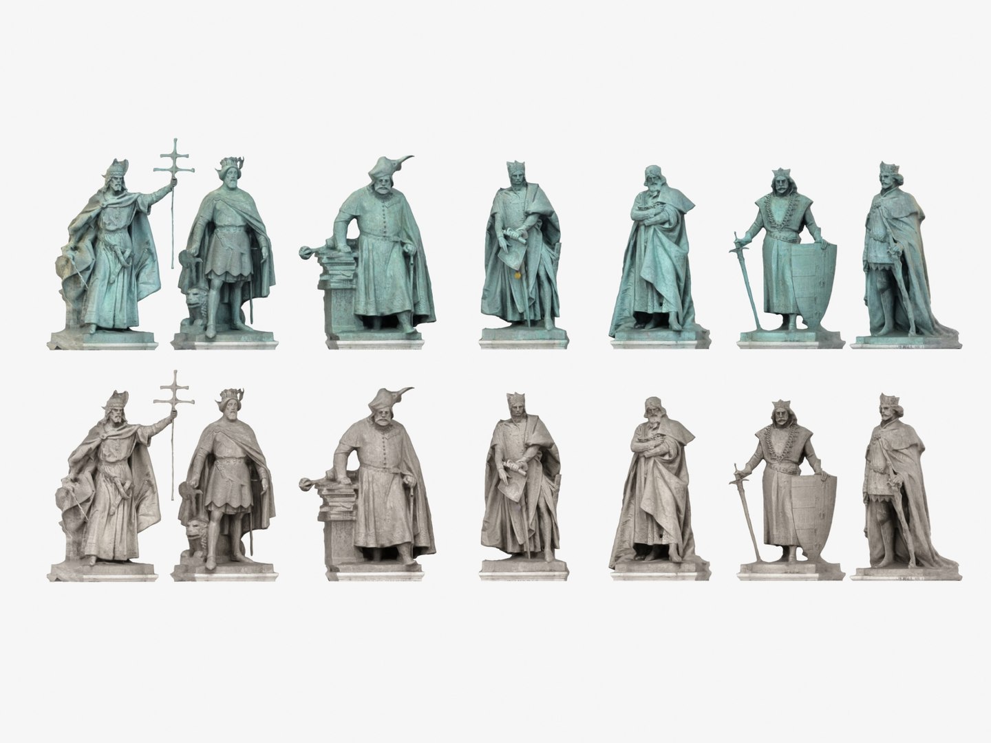 Ancient Sculpture Seven Kings 3D Model - TurboSquid 1419838