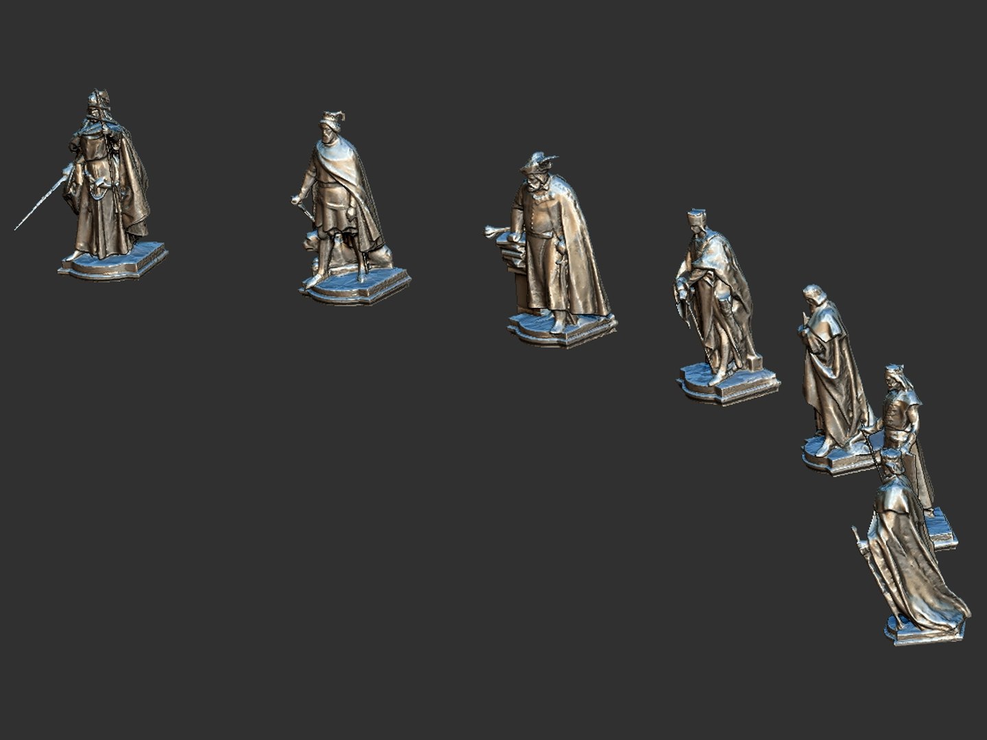 Ancient Sculpture Seven Kings 3D Model - TurboSquid 1419838