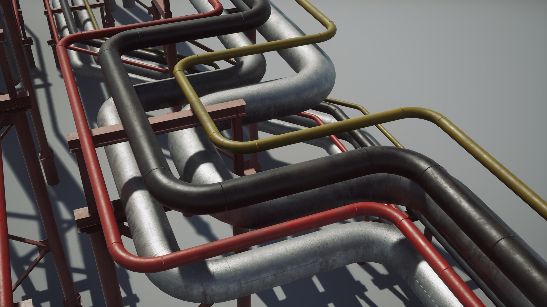modelo 3d Tubería industrial modular PBR - TurboSquid 1171512
