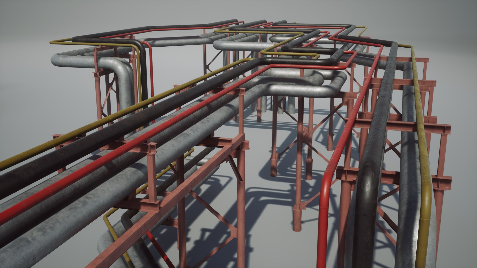 3D Model Pbr Modular Industrial Pipeline - TurboSquid 1171512