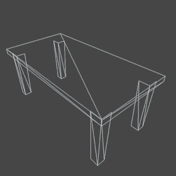 wooden table 3ds free
