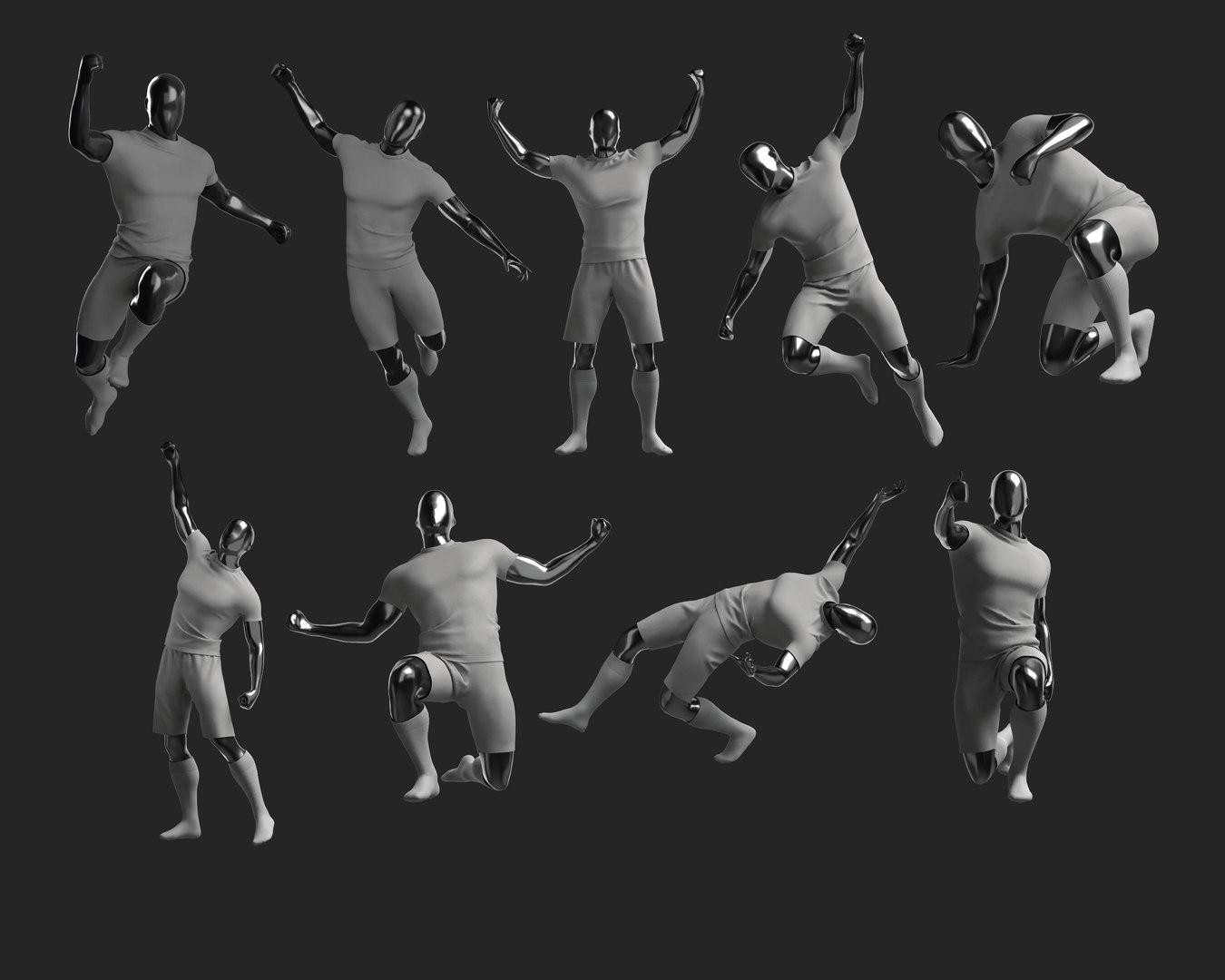 Soccer Football Sports Jersey-09 Styles Pack 3D model - TurboSquid 2048143