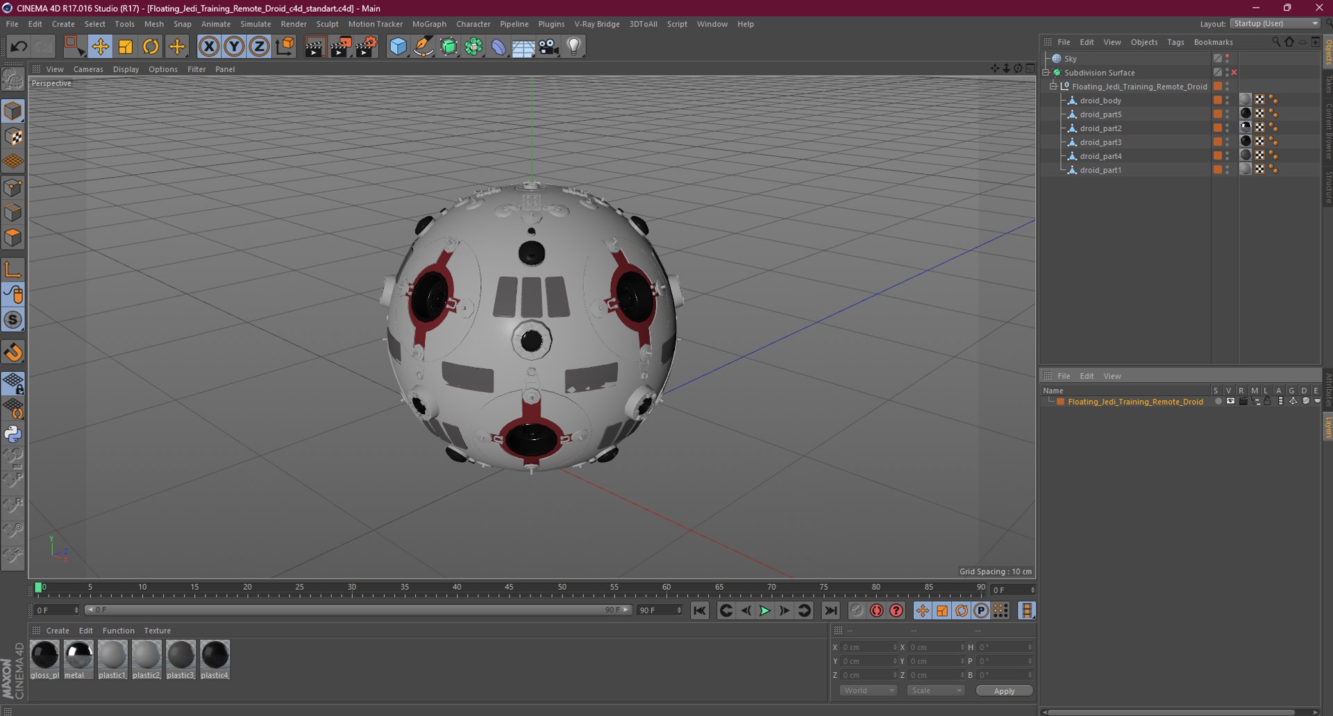 Floating Jedi Training Remote Droid 3D Model - TurboSquid 2249615