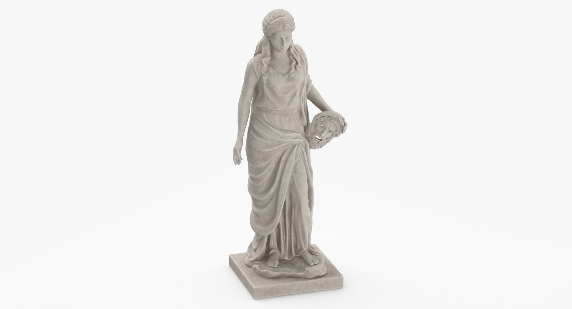 Roman Melpomene Statue 3D Model - TurboSquid 2188945