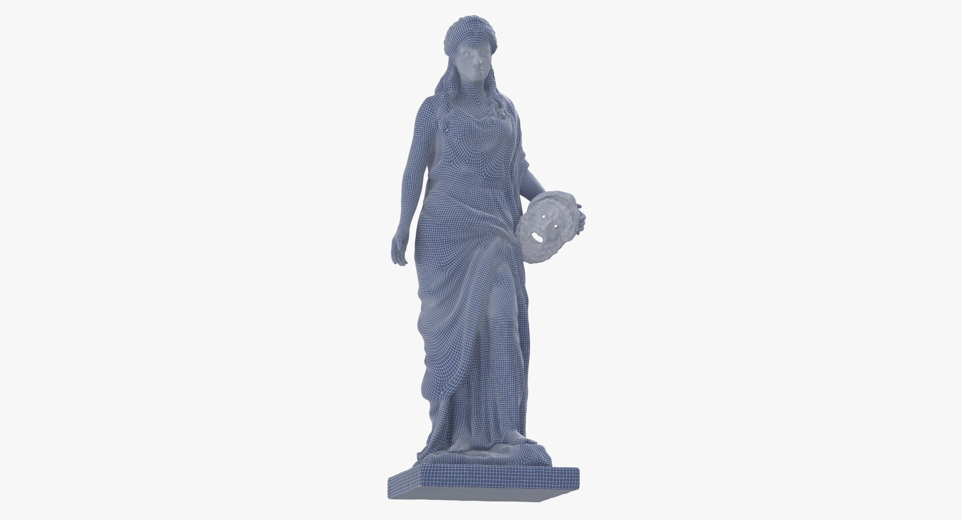 Roman Melpomene Statue 3D Model - TurboSquid 2188945