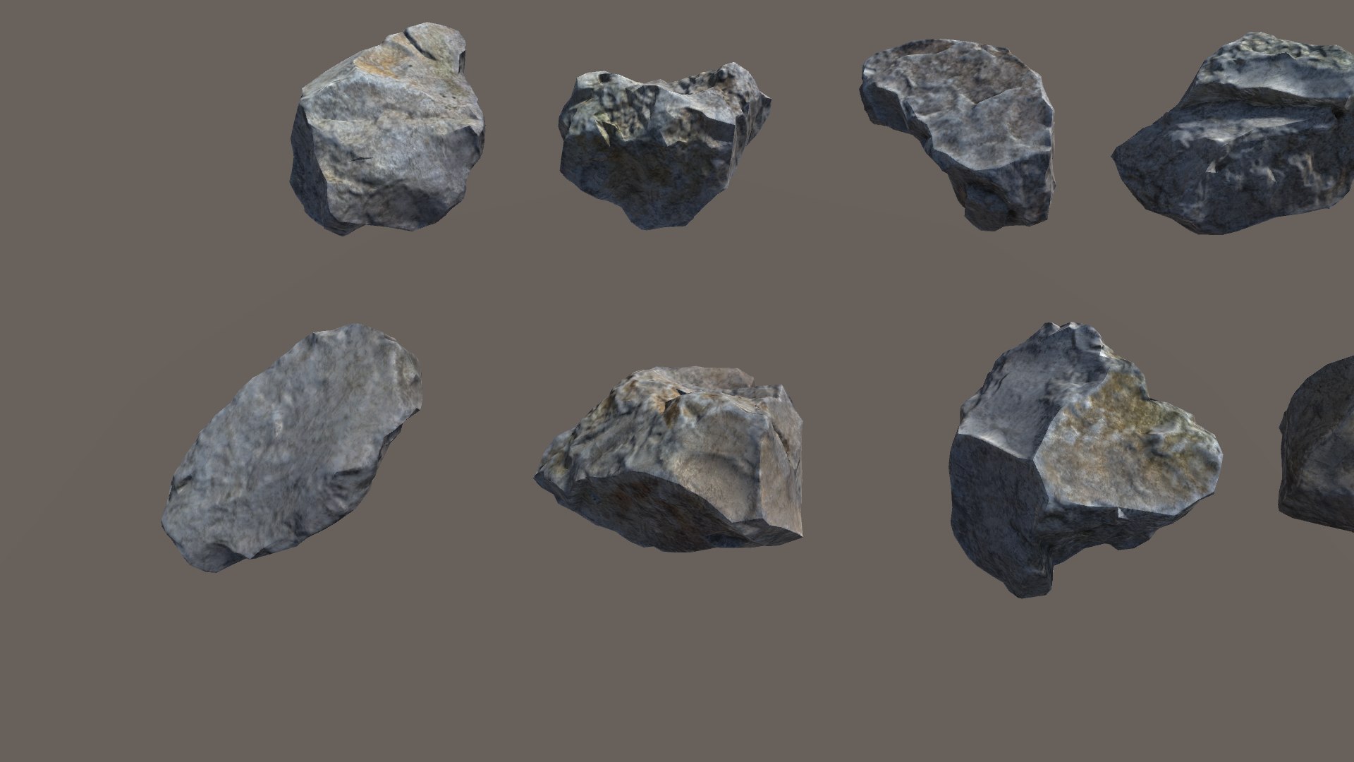 Scanned Rocks Collection 01 - Lowpoly 3D model - TurboSquid 1963571