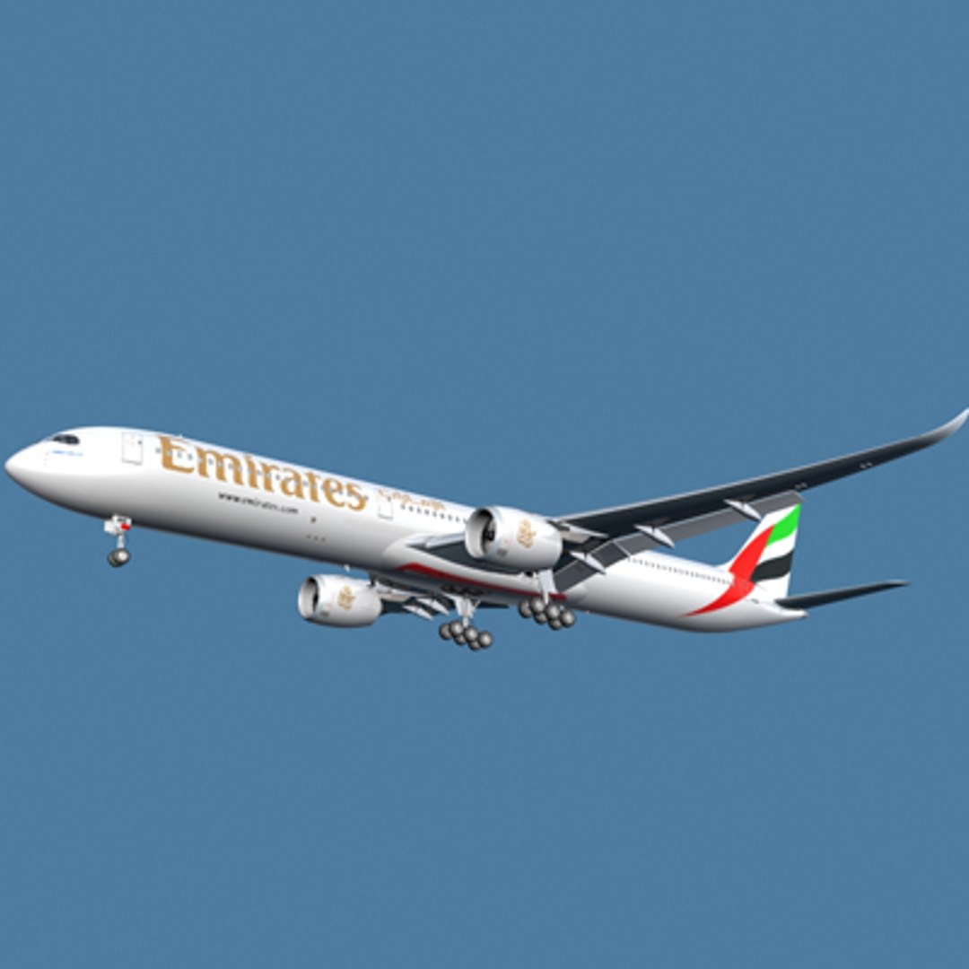 3d Model A350-1000 Emirates