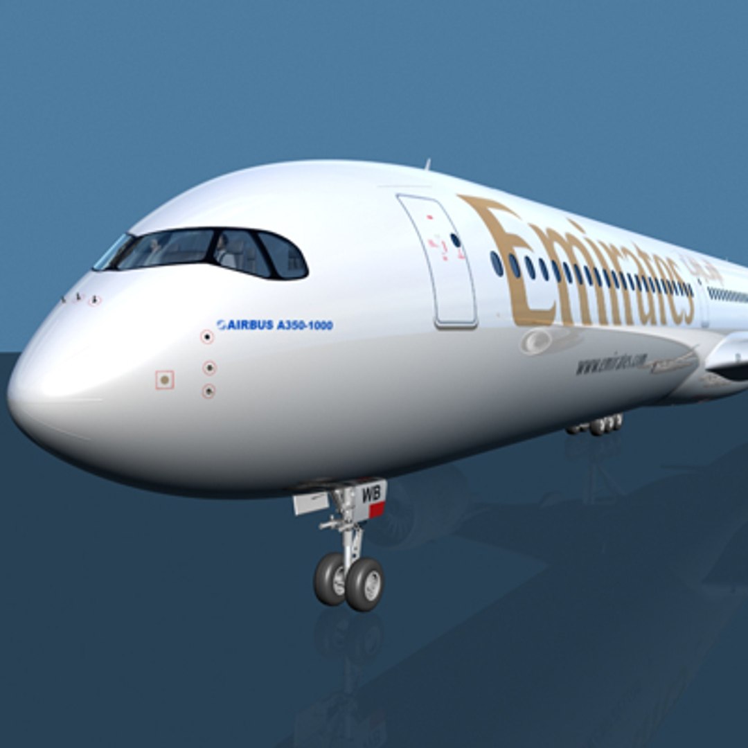 3d Model A350-1000 Emirates