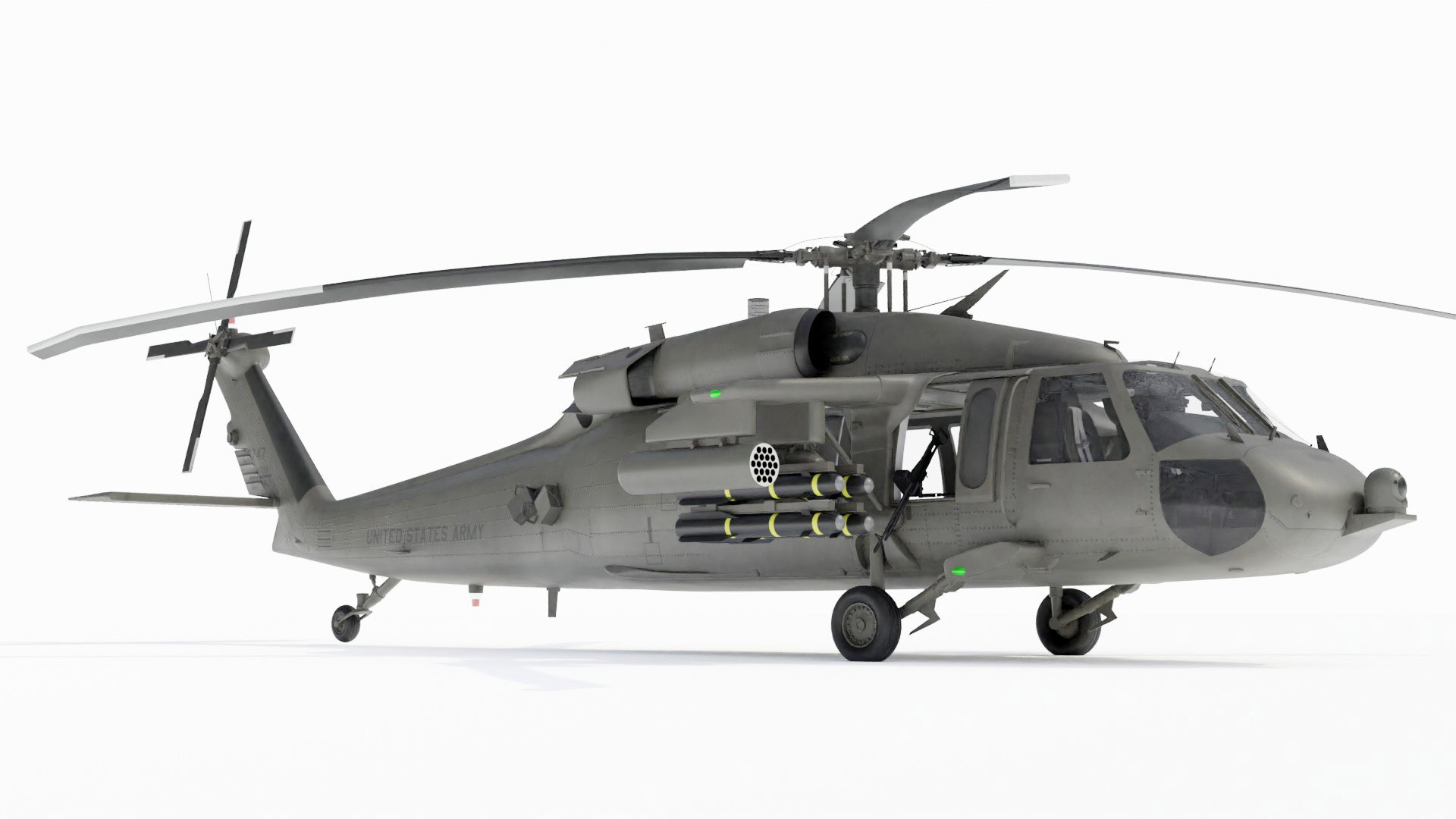purchase uh-60m battlehawk helicopter interior 3d model