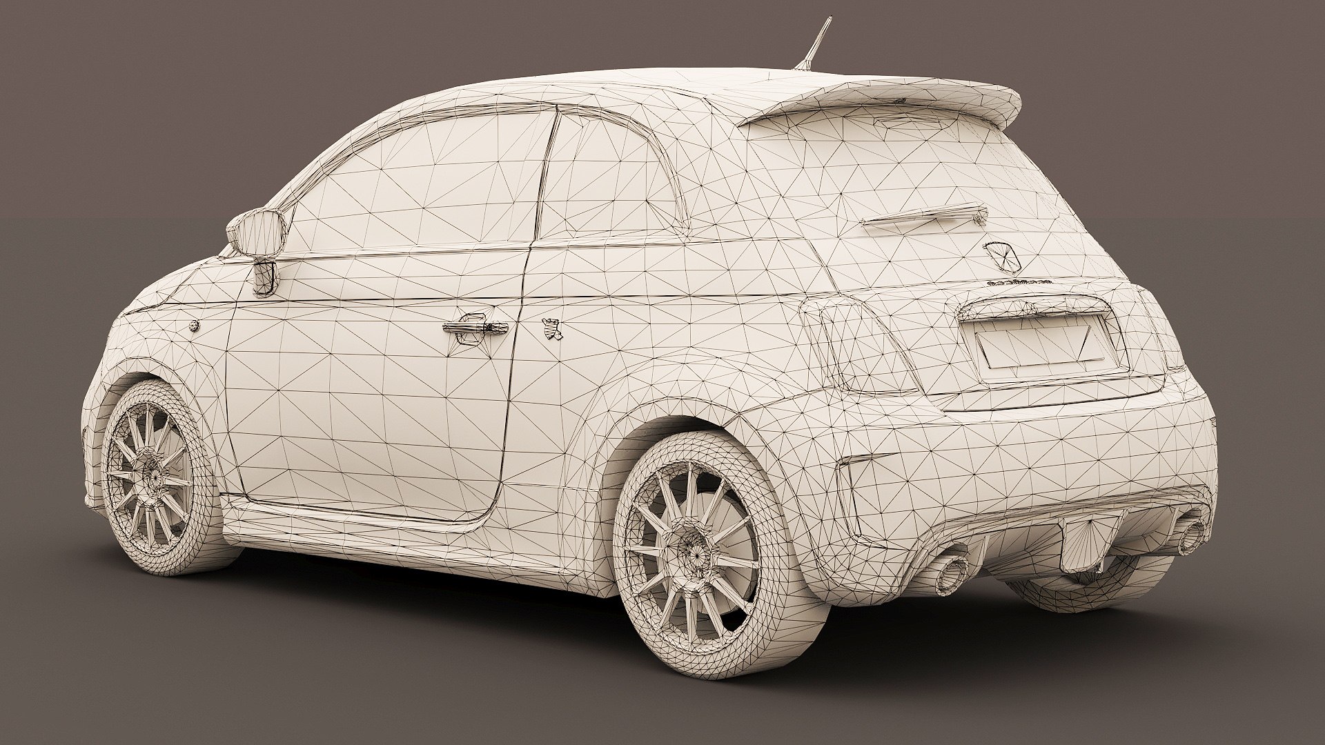 3D Model Fiat 500 Abarth 2009 - TurboSquid 2024595