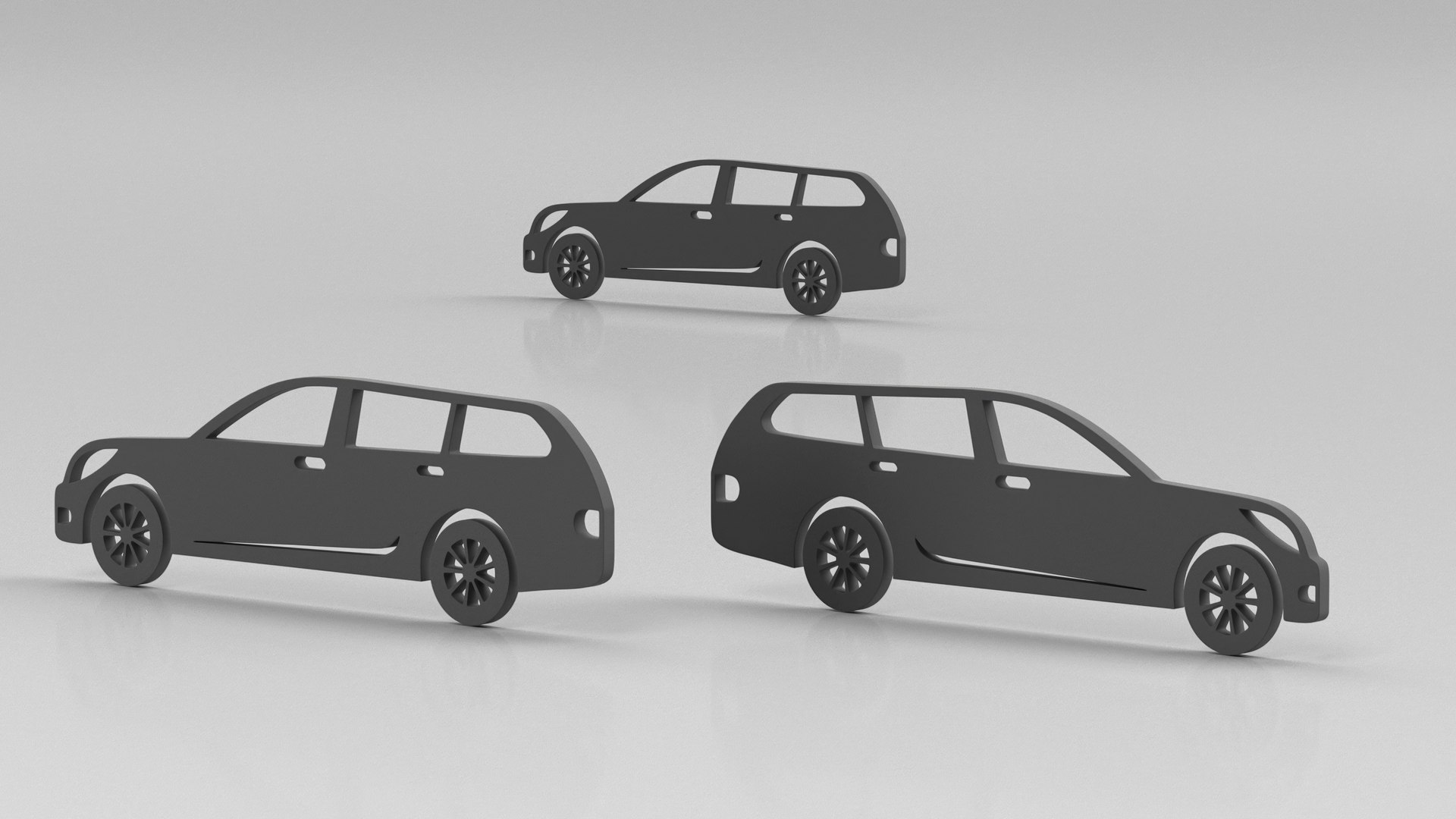 Car Wagon Silhouette Model - TurboSquid 2221477