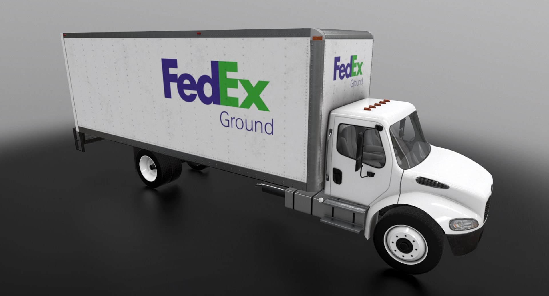 3D Realistic Freightliner M2 Fedex - TurboSquid 1284287