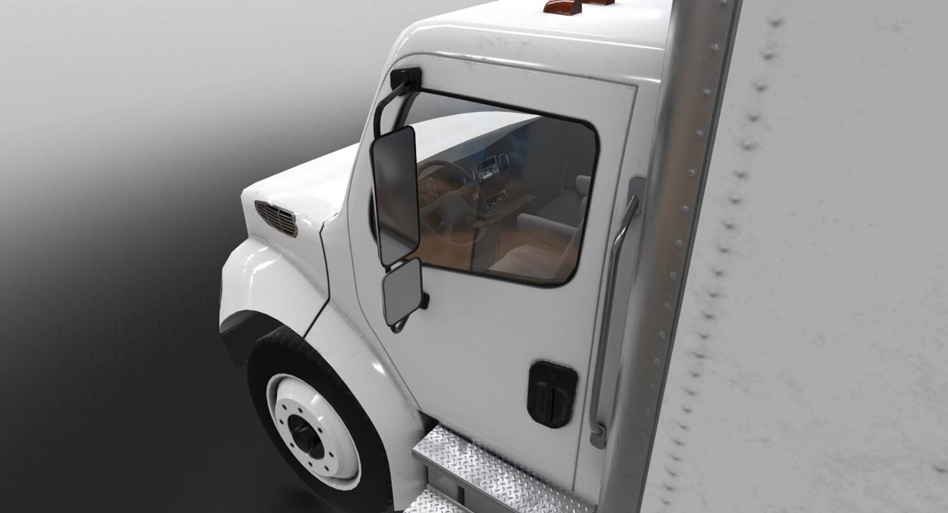 3D Realistic Freightliner M2 Fedex - TurboSquid 1284287