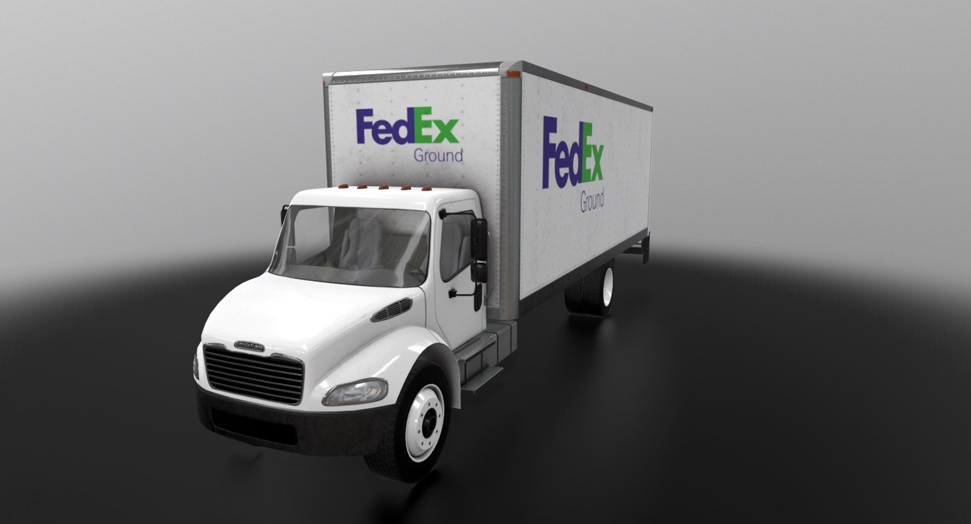 3D Realistic Freightliner M2 Fedex - TurboSquid 1284287