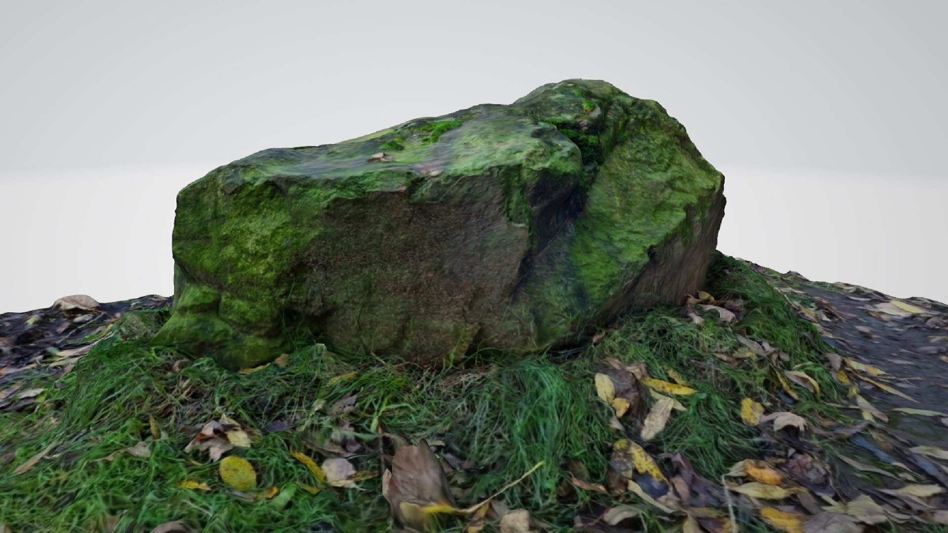 3D English Mossy Green Rock in Autumn 3D Scan model - TurboSquid 2148337