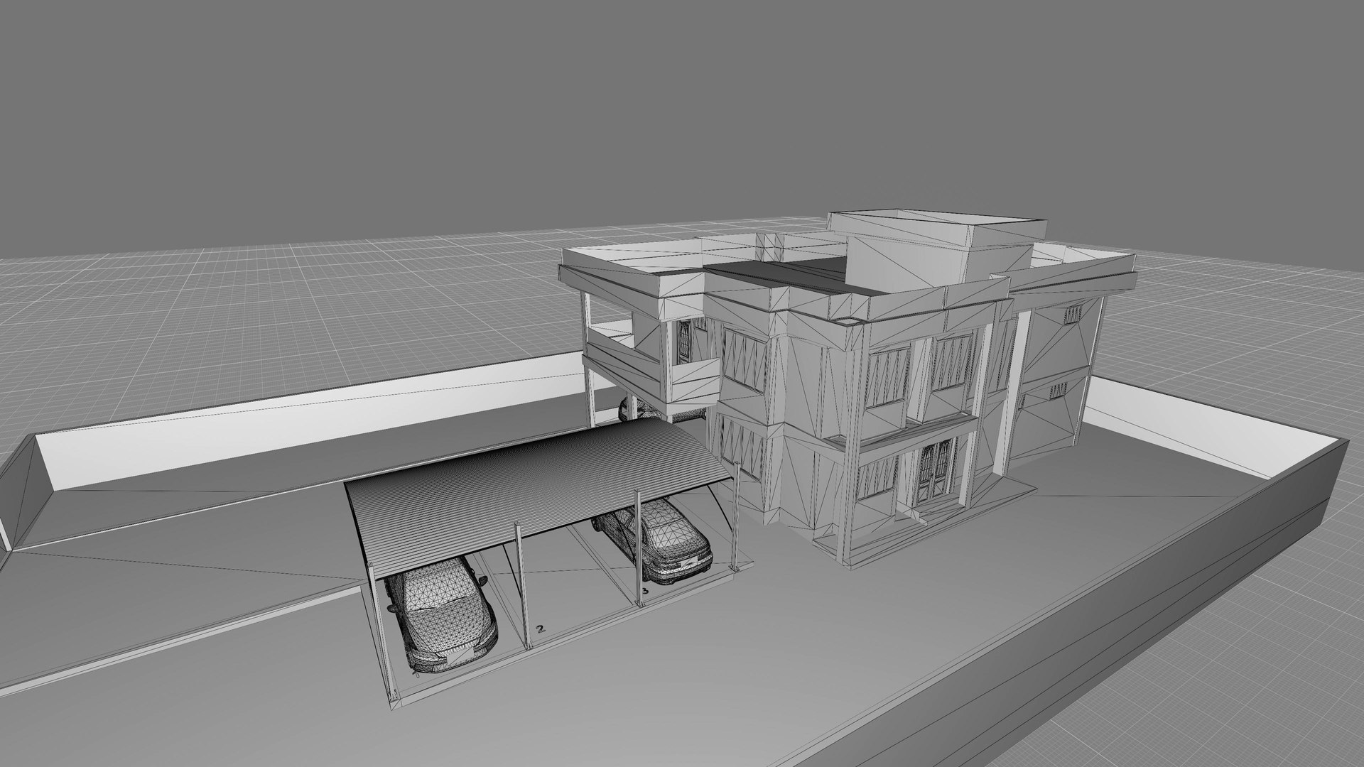 Free Modern Contemporary Luxury Villa Architectural Exterior Model 3D ...