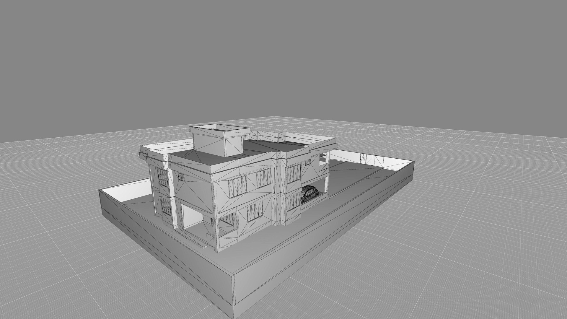 Free Modern Contemporary Luxury Villa Architectural Exterior Model 3D ...