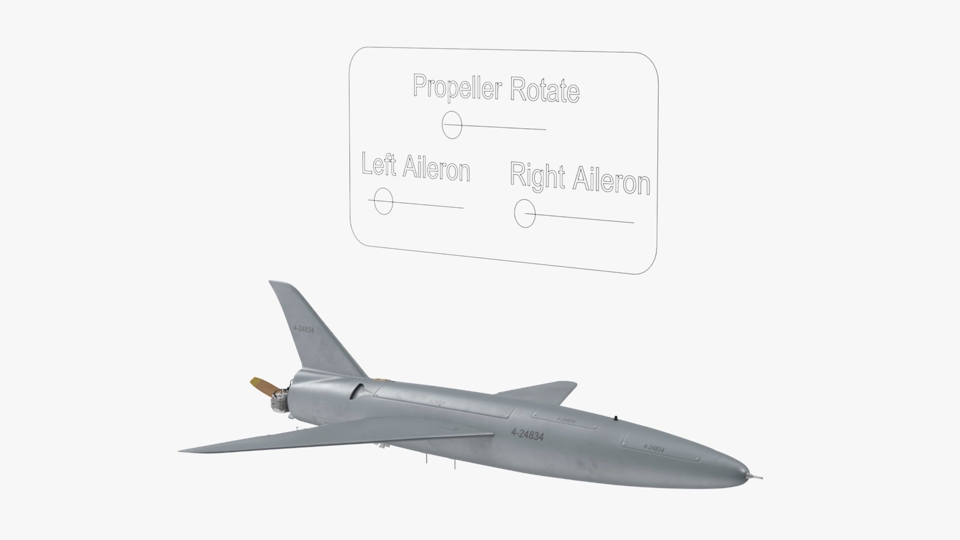 Drone Kamikaze Iranian Arash 2 Rigged Model - TurboSquid 2222408