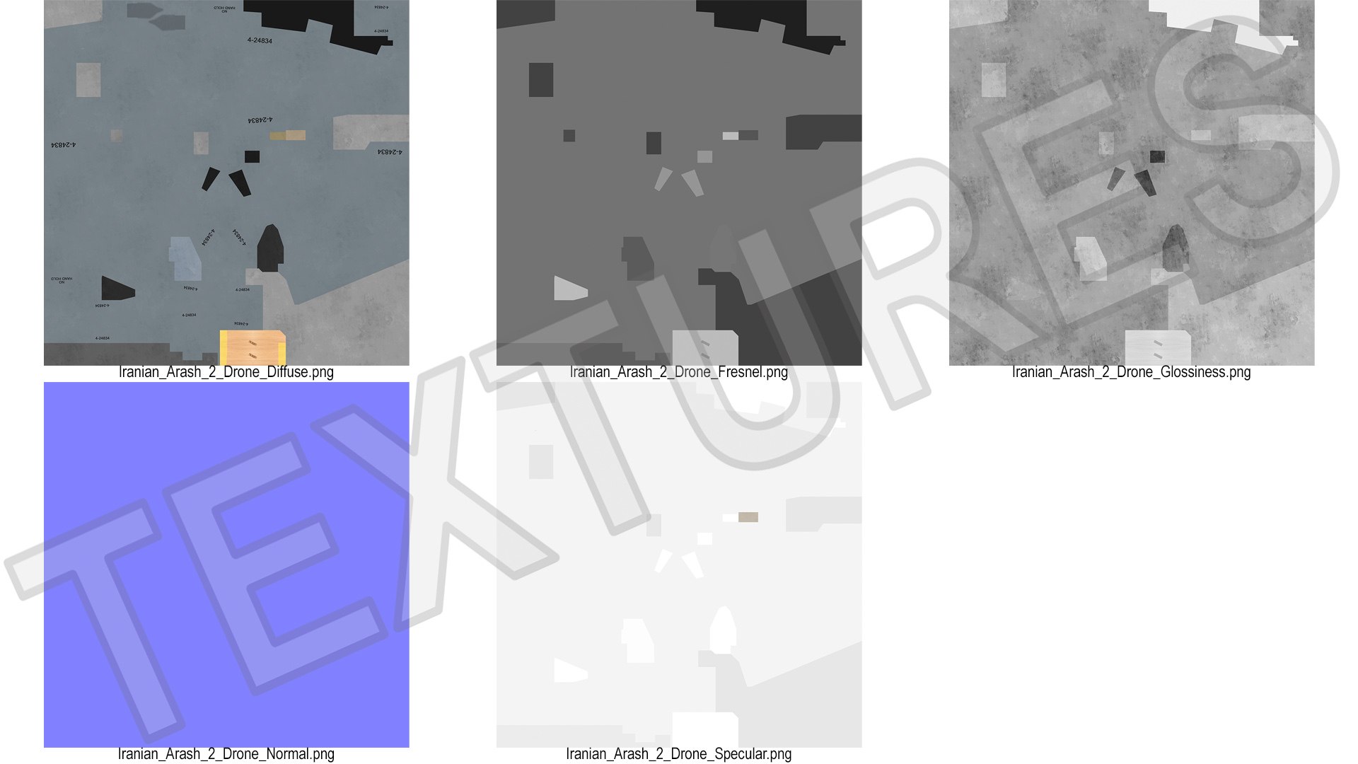 Drone Kamikaze Iranian Arash 2 Rigged Model - TurboSquid 2222408