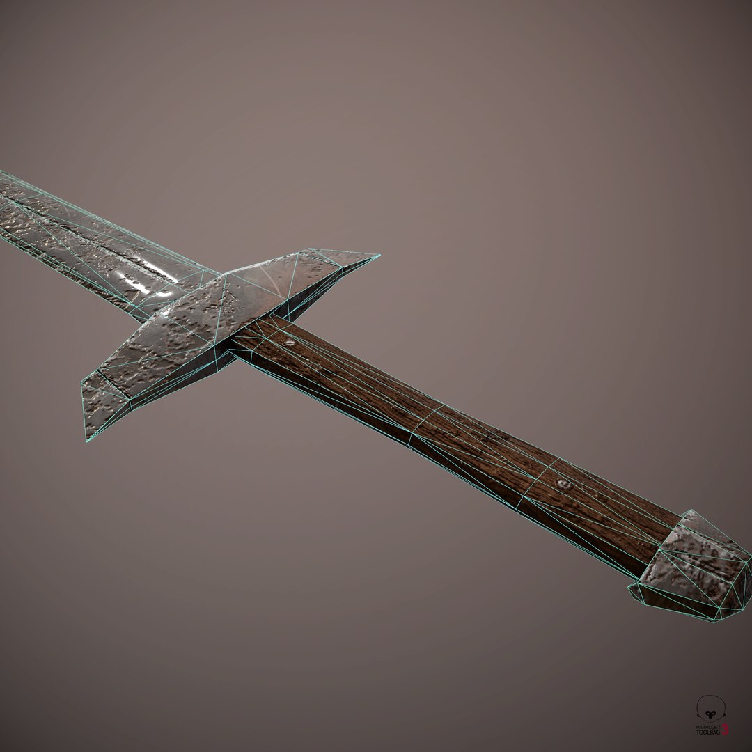 3D Steel Rusty Sword - TurboSquid 1271475
