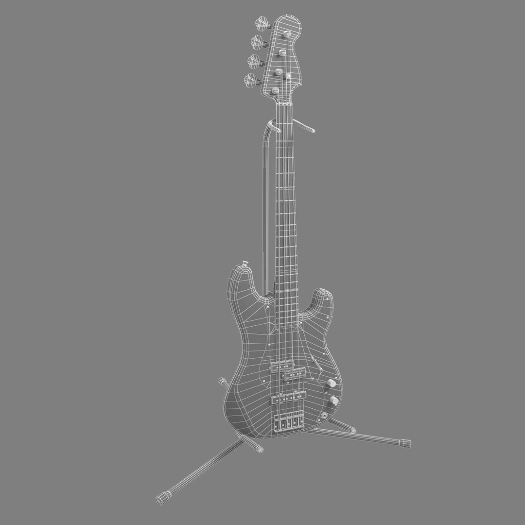 3d Model Precision Bass Guitar