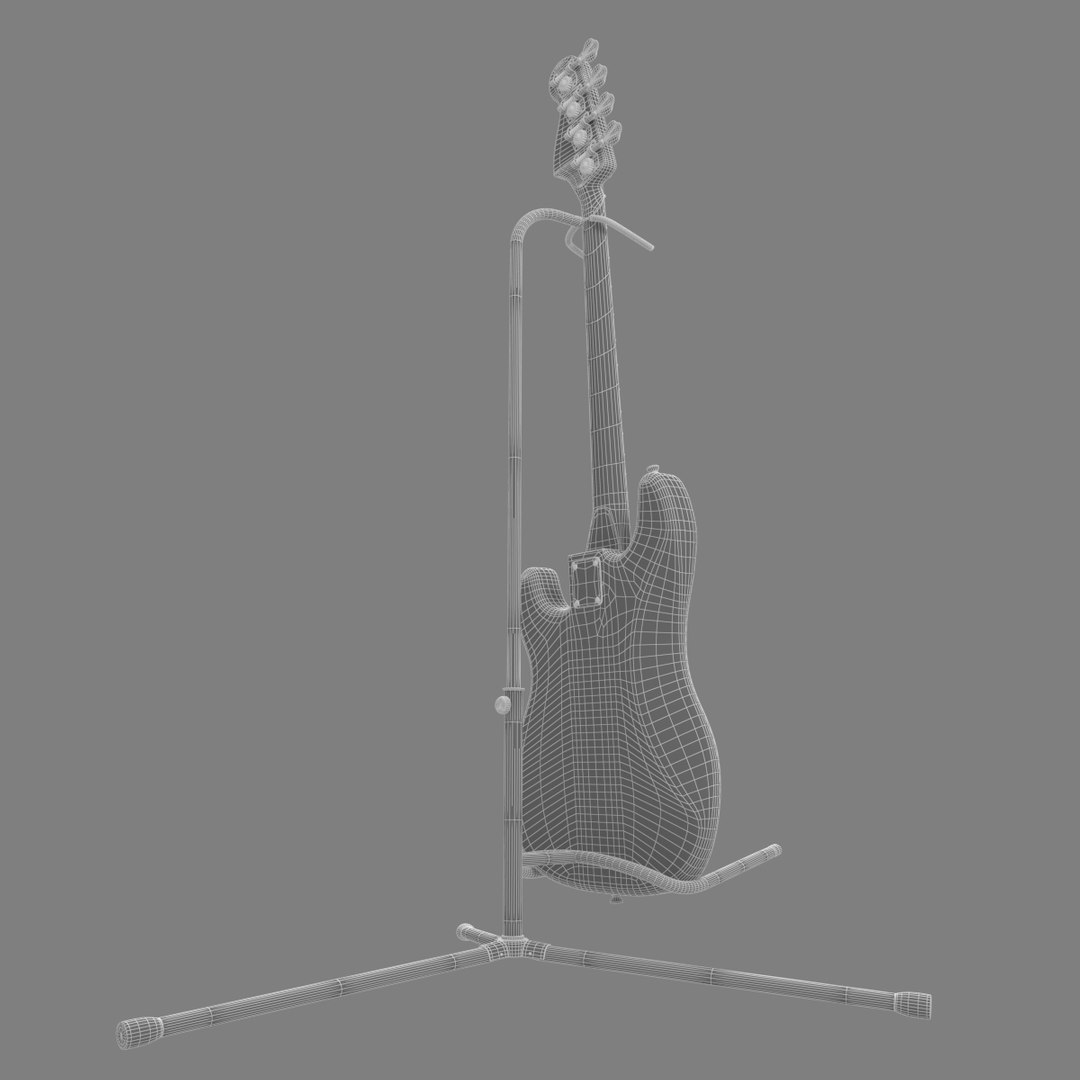 3d Model Precision Bass Guitar
