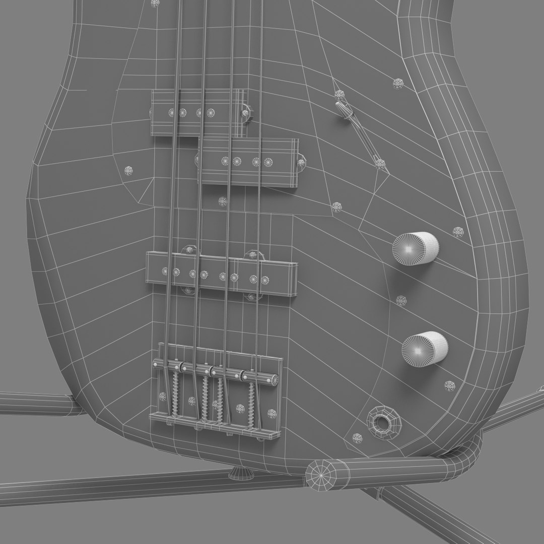 3d Model Precision Bass Guitar