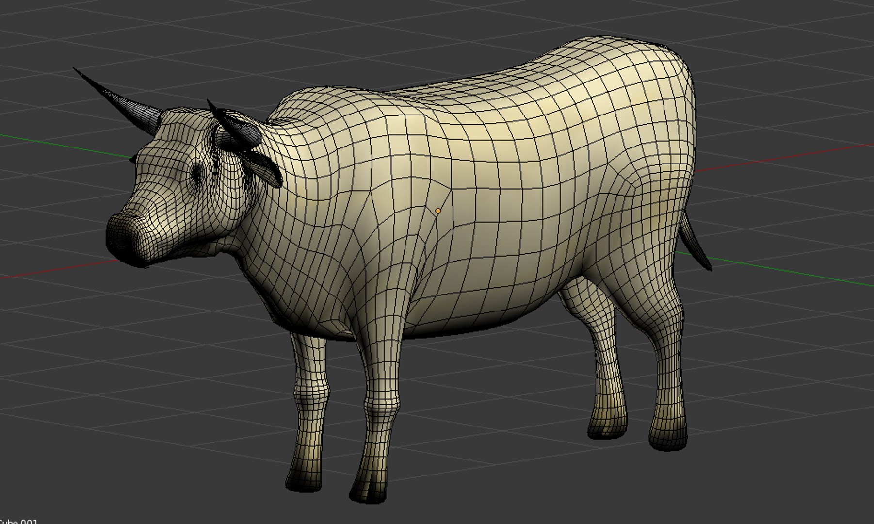 3d Cow Blender Model