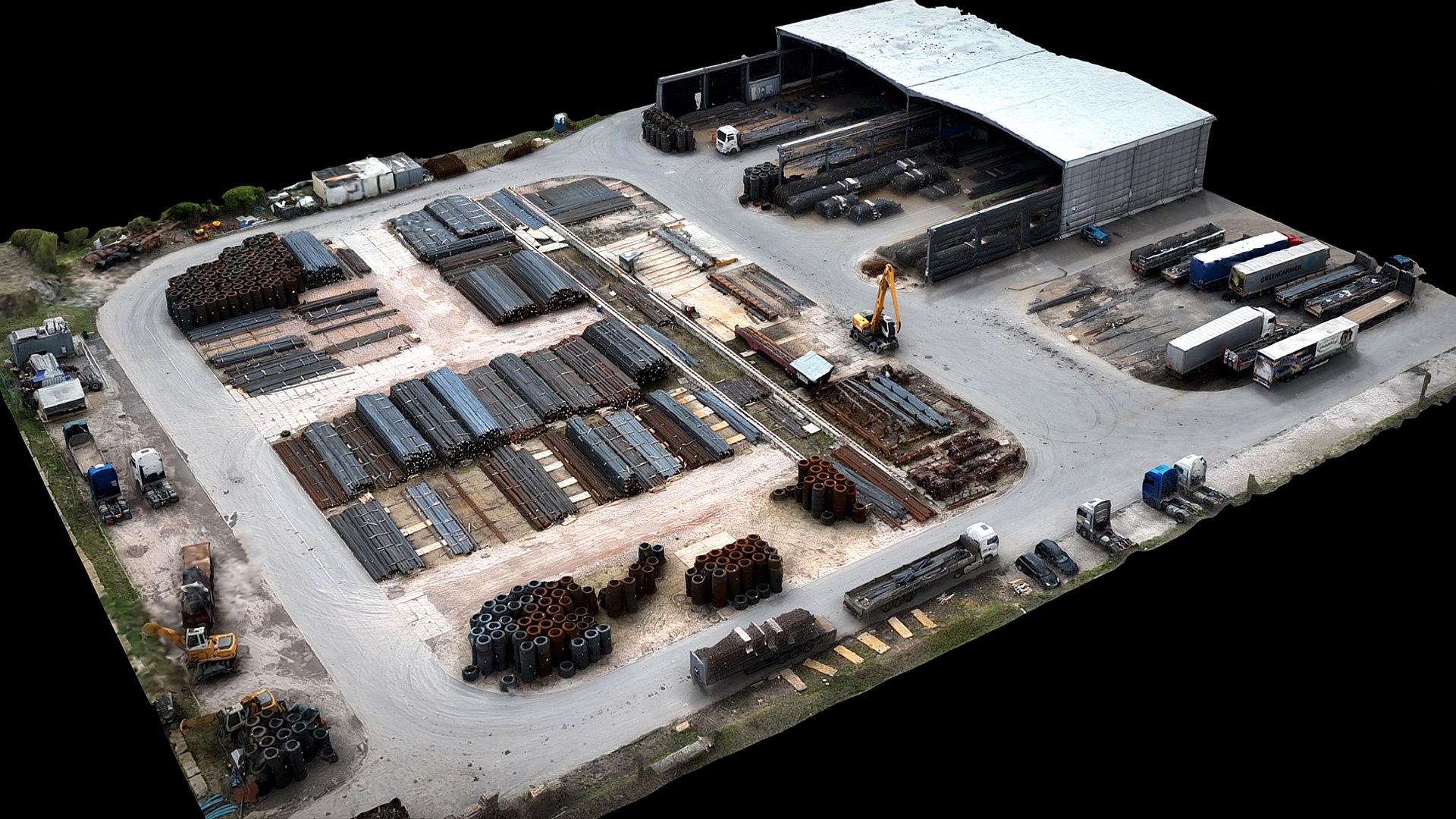 Factory Steel Constructions Storage Terrain Drone Scan 3D - TurboSquid ...