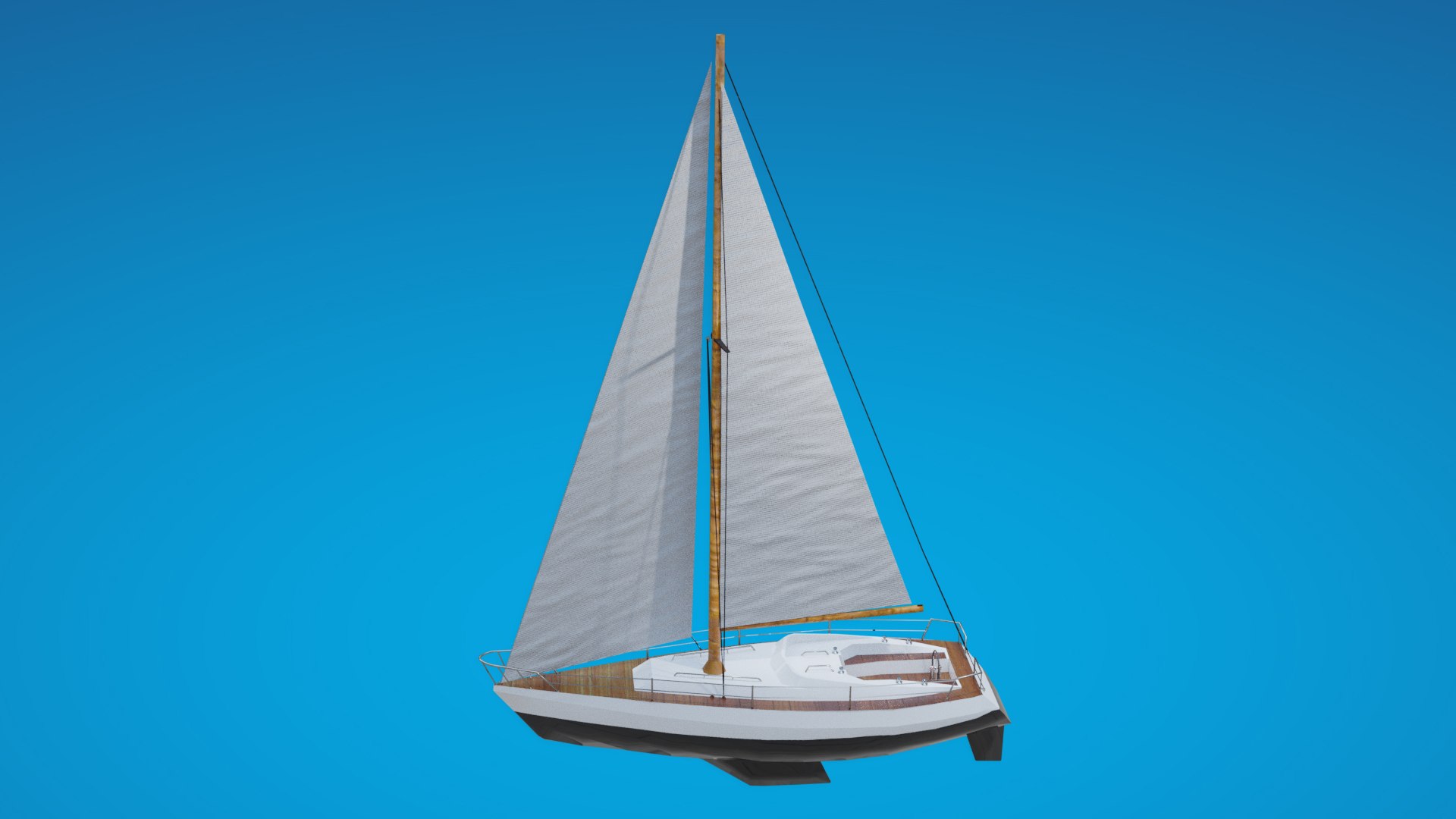 3D Model Modern SailBoat - TurboSquid 1997022