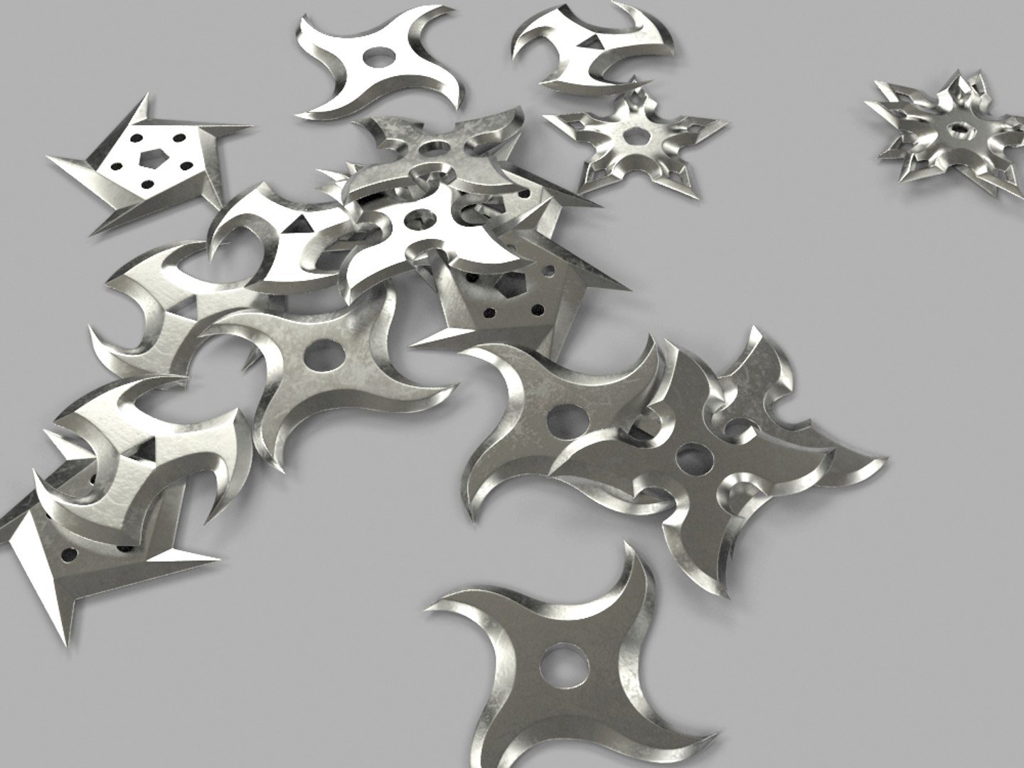 Shuriken Set 5 3d 3ds