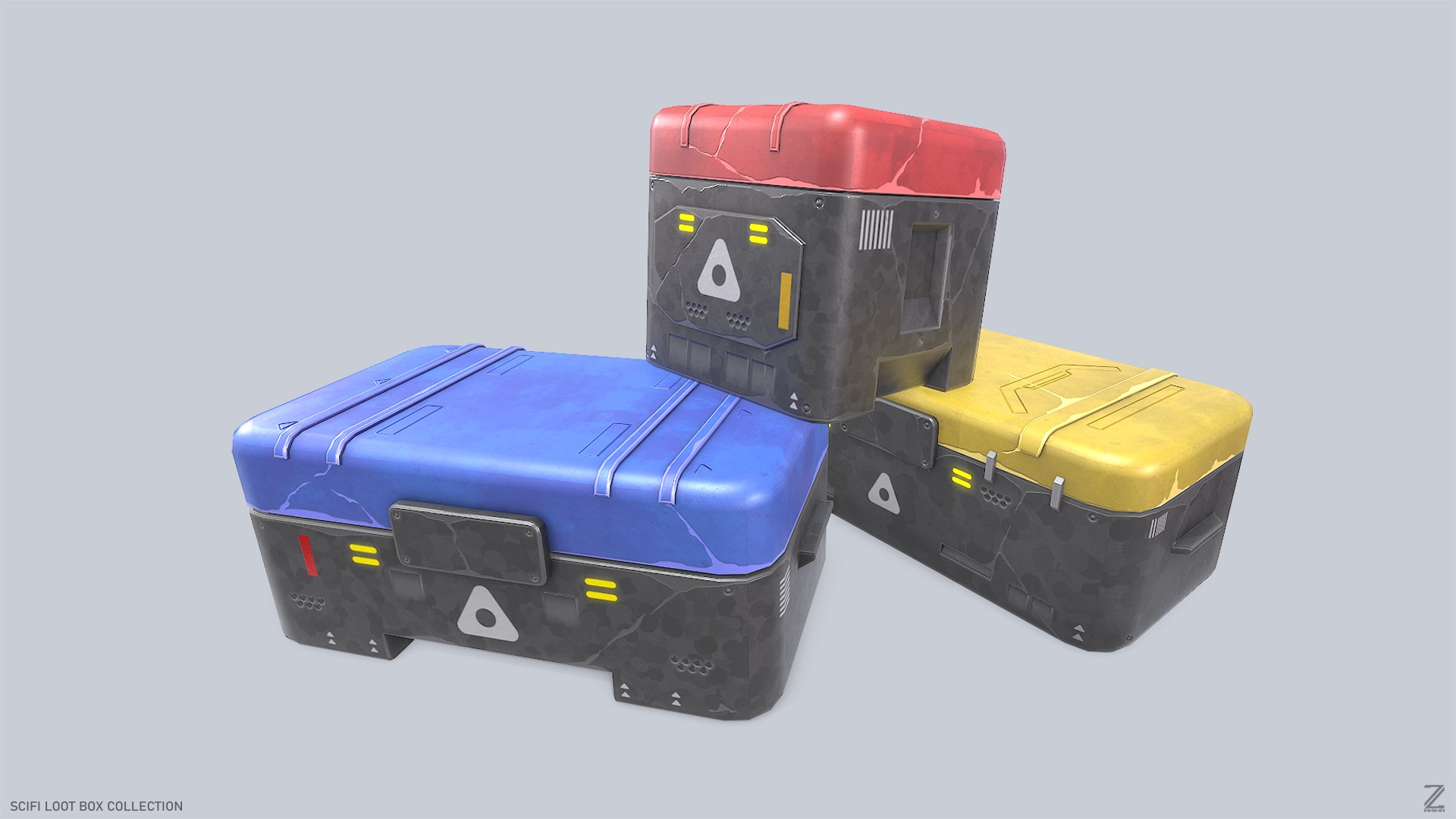Scifi Loot Box Collection Model - TurboSquid 2429701